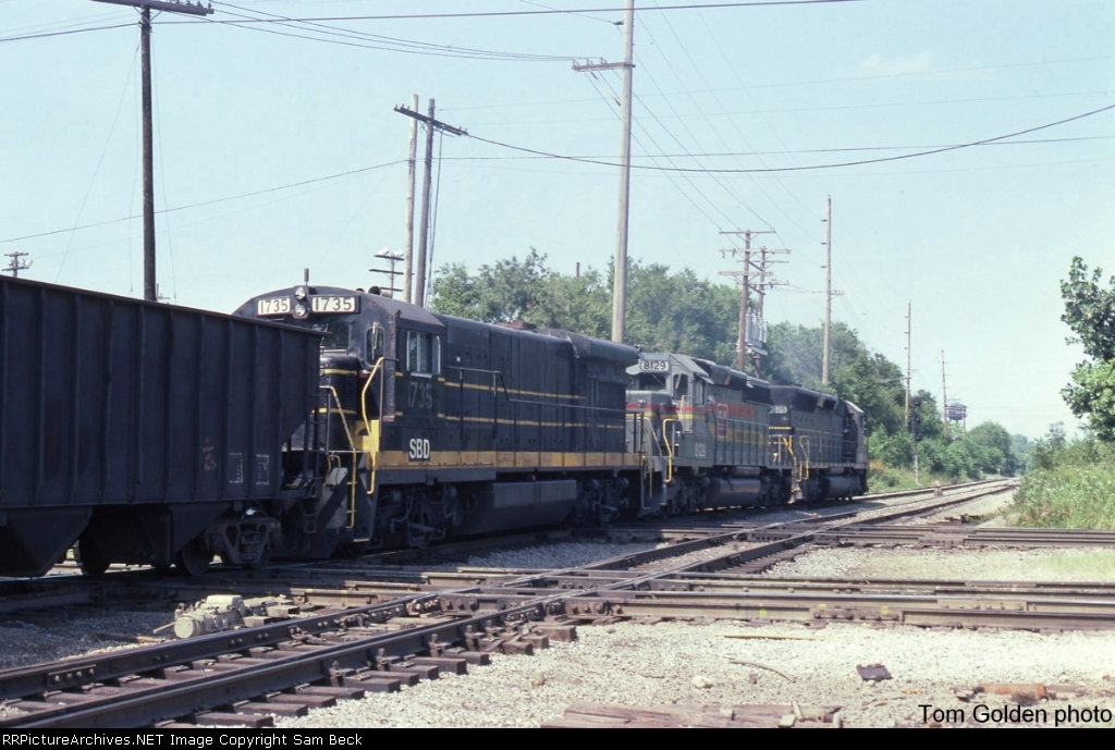 SBD 1735, 8129, and 2025 on a Northbound Coal Drag